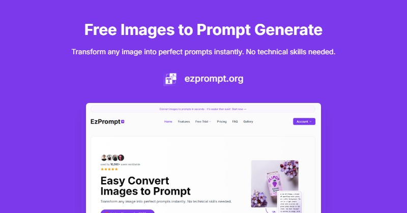 Sign In - EzPrompt AI Image to Prompt Generator